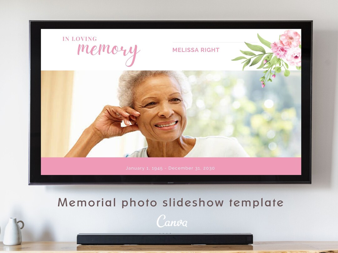 Roses Celebration of Life Slideshow With Music, Memorial Video Template ...