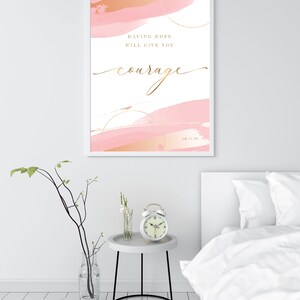 Courage Scripture Wall Art Christian Encouraging Print - Etsy