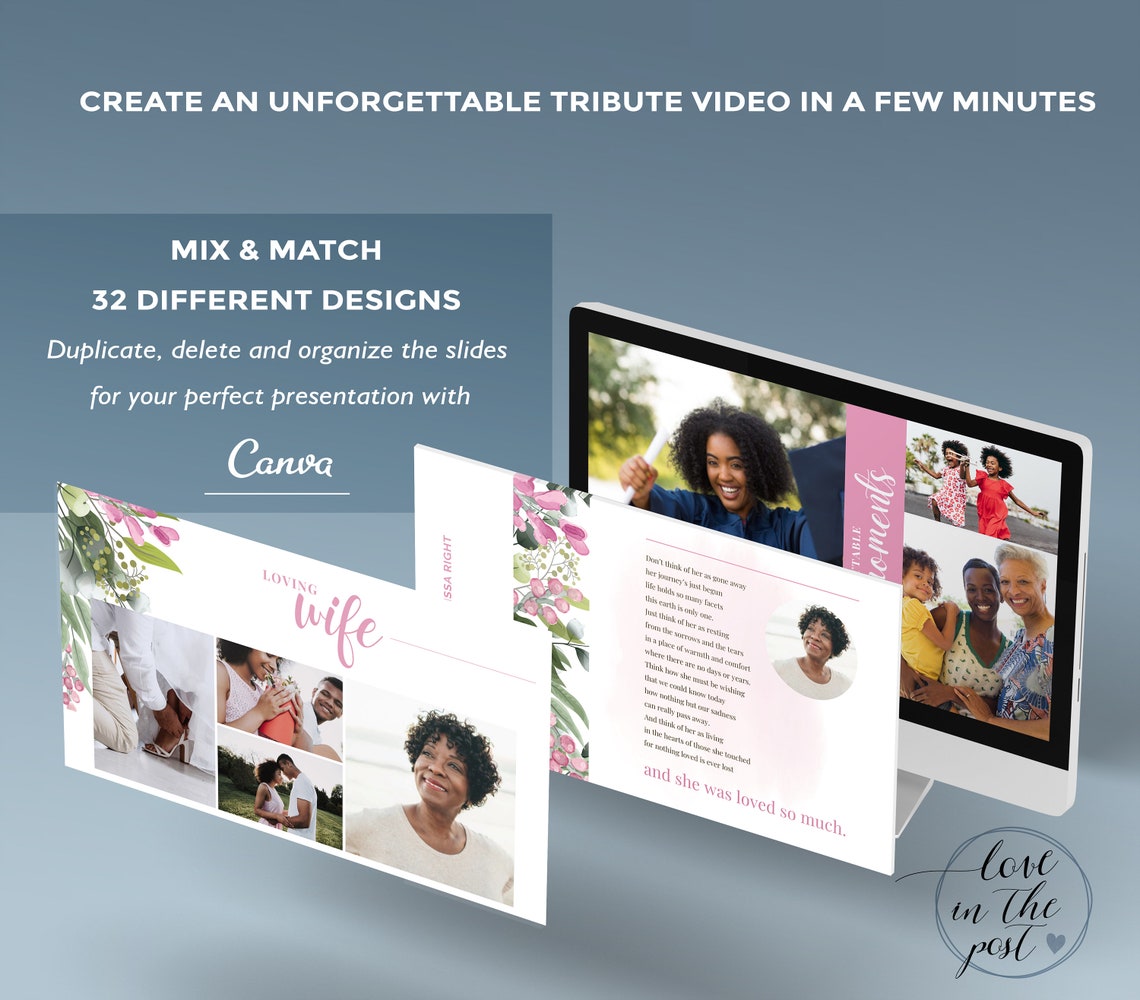 Editable Funeral Slideshow Template, Memorial Video Template, Life ...
