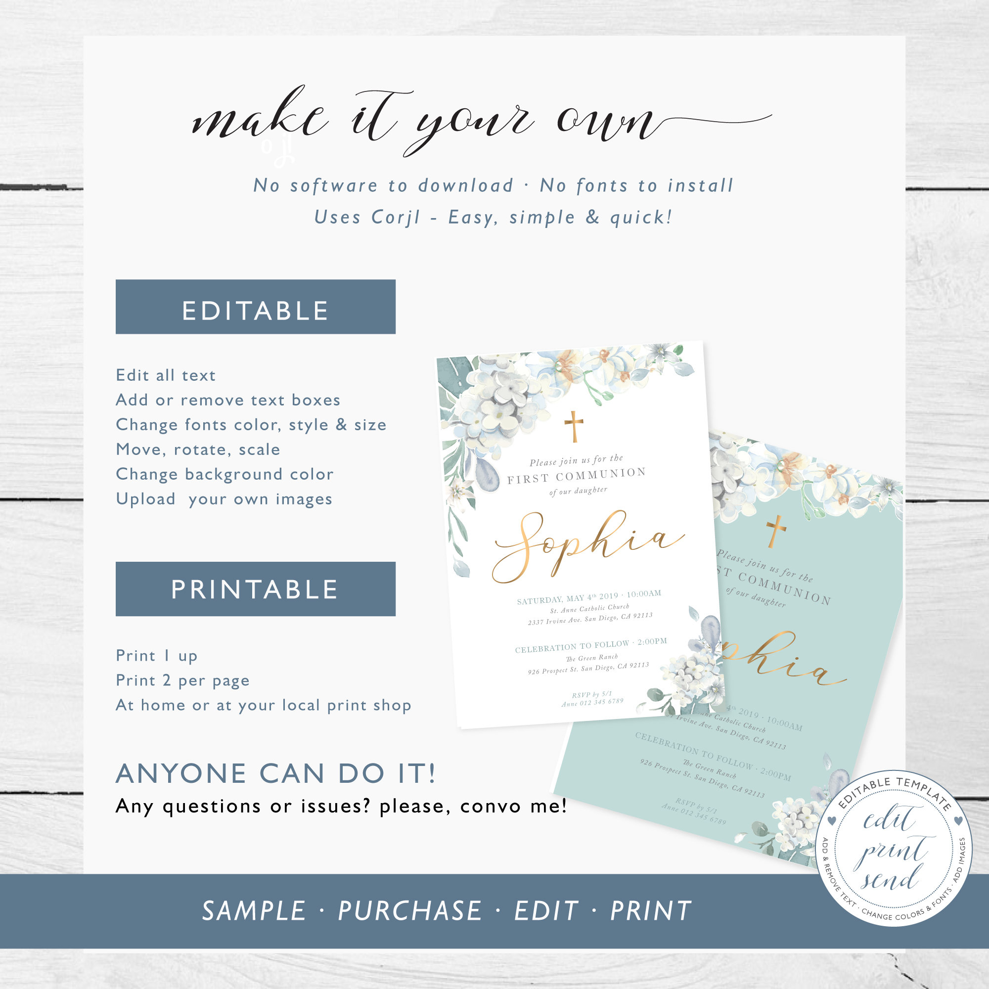 Pink Peonies Funeral Welcome Sign Template, Printable Memorial Service ...