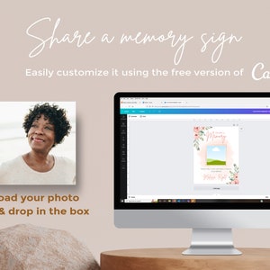 Share a Memory Photo Sign + Card Template, Share a Memory Printable ...