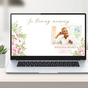 Zoom Funeral Background, Template for Virtual Memorial Service ...