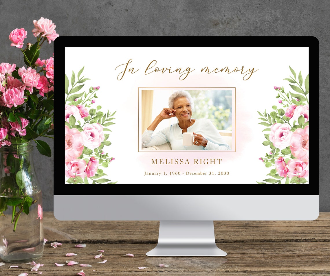 Zoom Funeral Background Template for Virtual Memorial - Etsy Canada