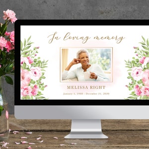 Zoom Funeral Background, Template for Virtual Memorial Service ...
