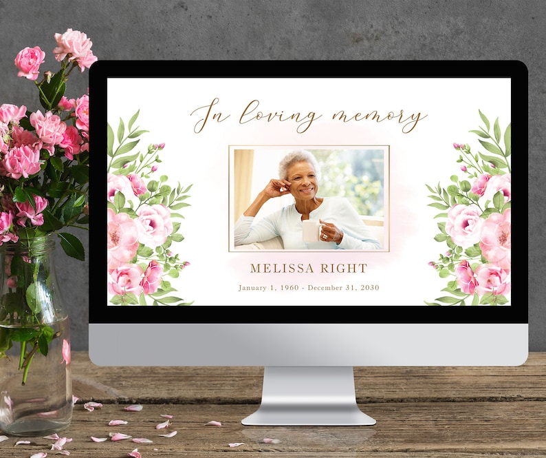 Zoom Funeral Background Template for Virtual Memorial - Etsy Canada