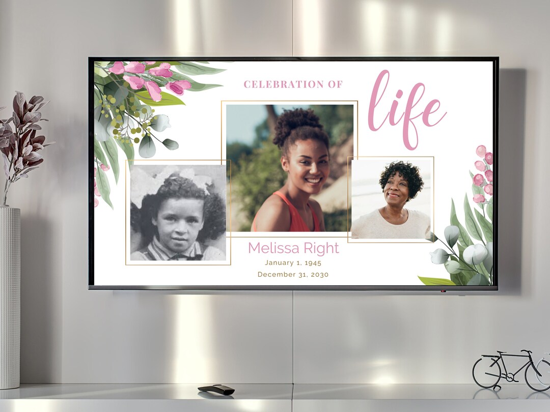 Photo Video Template for Funeral. Editable Slideshow Template, Memorial ...