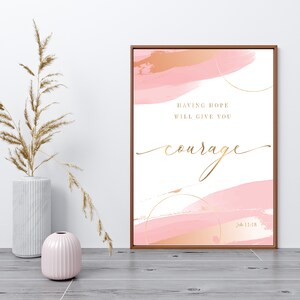 Courage Scripture Wall Art Christian Encouraging Print - Etsy