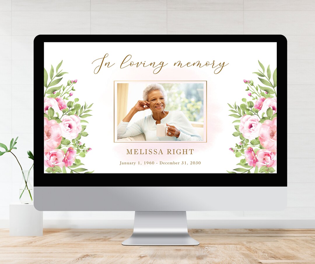 Zoom Funeral Background, Template for Virtual Memorial Service ...