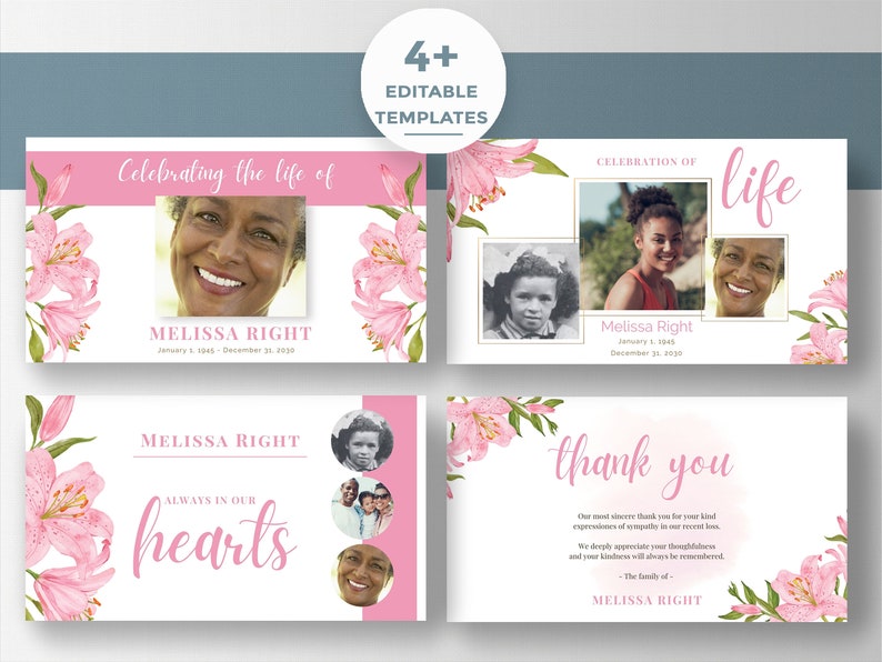 Digital Funeral Background ZOOM Template for Virtual Memorial - Etsy