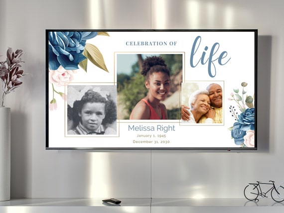 Editable Funeral Slideshow Template Memorial Video Template - Etsy