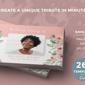 Funeral Guest Book Template, Personalized Condolence Photo Book, Share ...