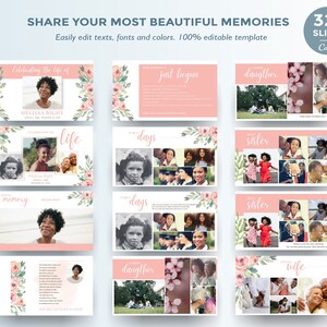 Celebration of Life Slideshow, Memorial Video Template, Life Tribute ...