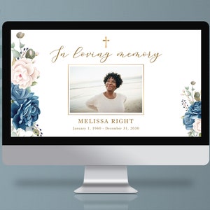 Virtual Funeral Background, ZOOM Template for Virtual Memorial Service ...