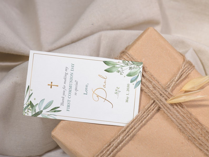 Editable First Communion Tag Template for Boy Favor Tag for - Etsy