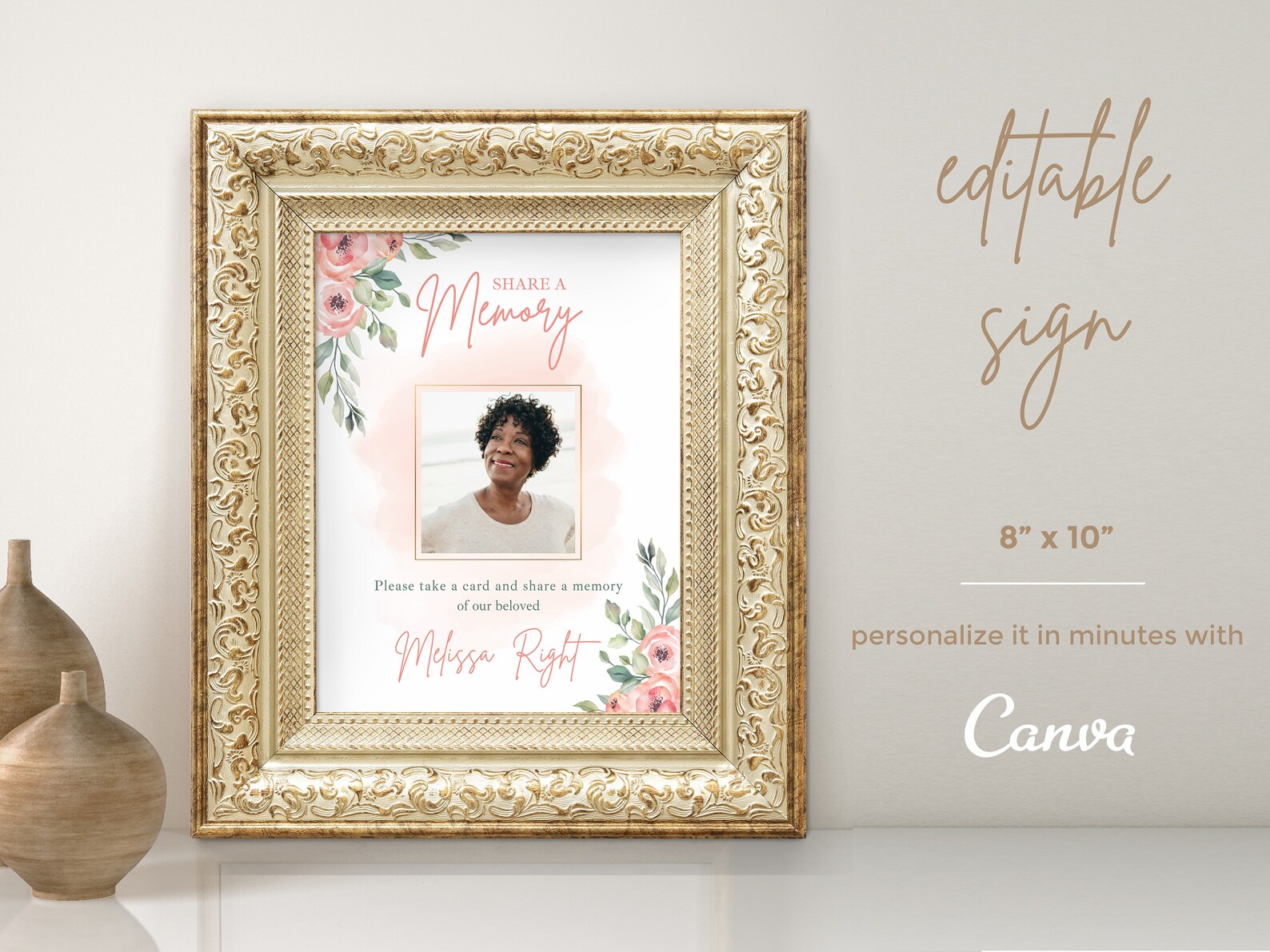 Share a Memory Editable Sign + Card, Share a Memory Printable With ...