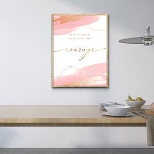 Courage Scripture Wall Art Christian Encouraging Print - Etsy