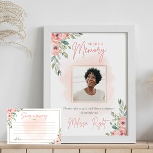Share a Memory Editable Sign + Card, Share a Memory Printable With ...