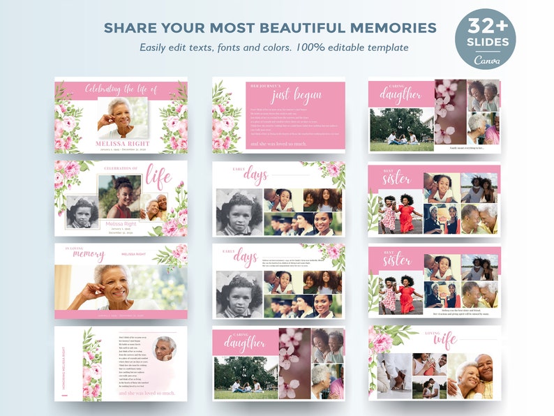 Celebration of Life Slideshow, Memorial Video Template, Life Tribute ...