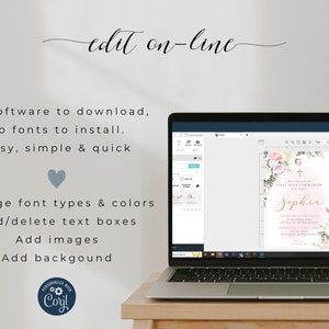 Pink Watercolor Memorial Card for Remembrance, Funeral Prayer Card ...