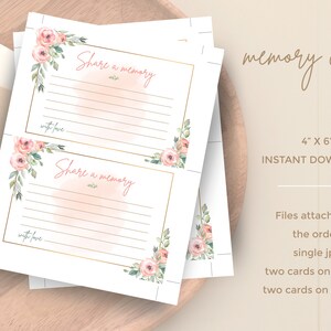 Share a Memory Editable Sign + Card, Share a Memory Printable With ...