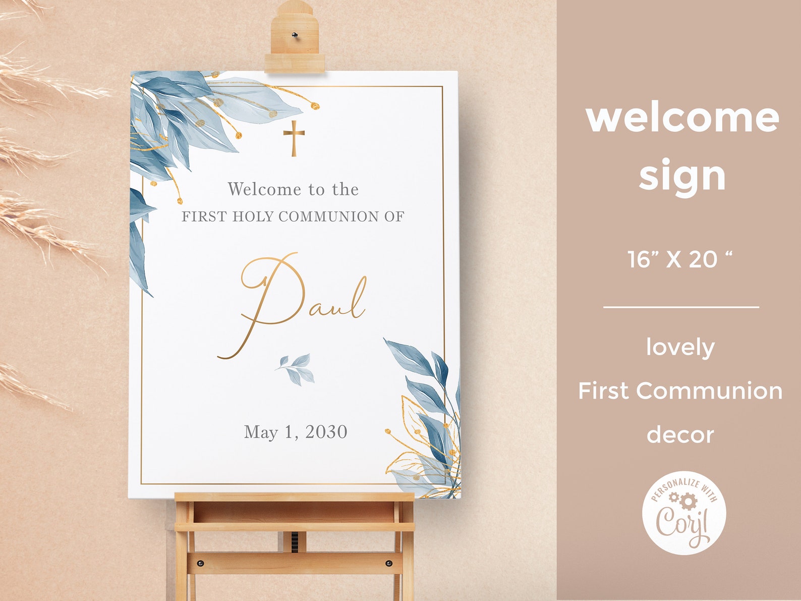 Boy First Communion Templates Set Holy Communion Invitation - Etsy