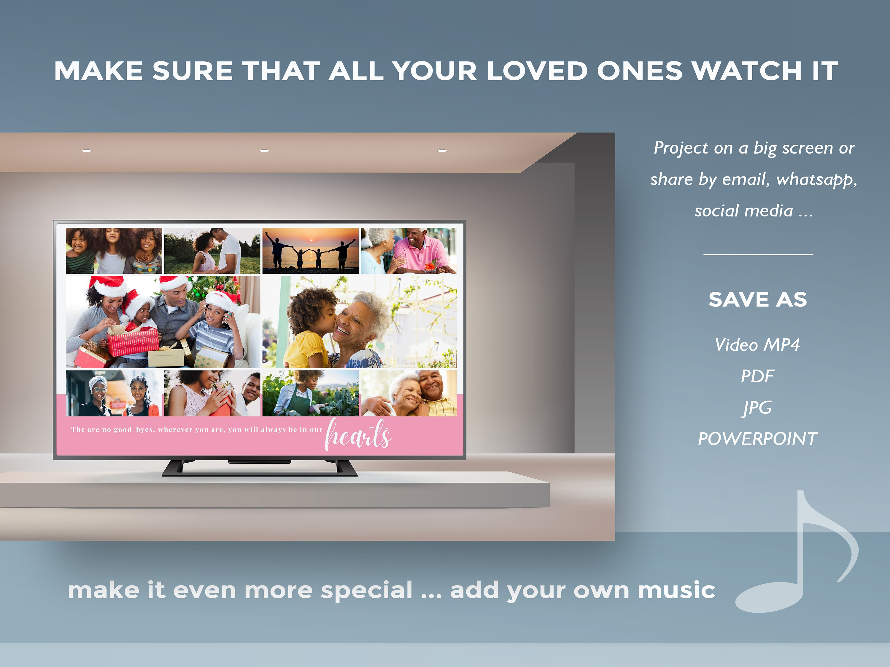 Elegant Celebration of Life Slideshow for Woman, Floral Memorial Video ...