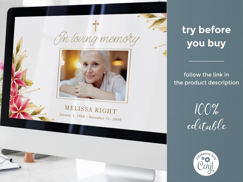 Poinsettian Virtual Funeral Background for Christmas ZOOM - Etsy