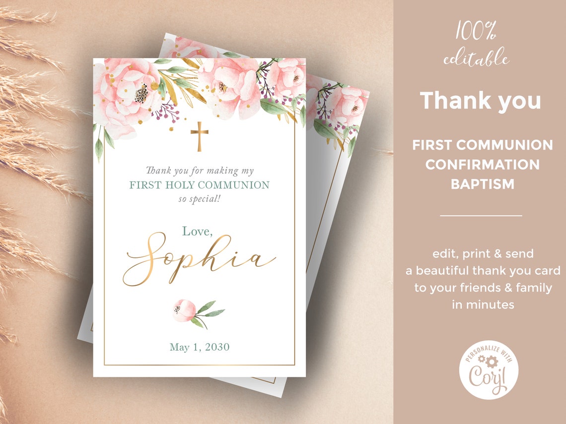 First Communion Templates Set for Girl Holy Communion | Etsy