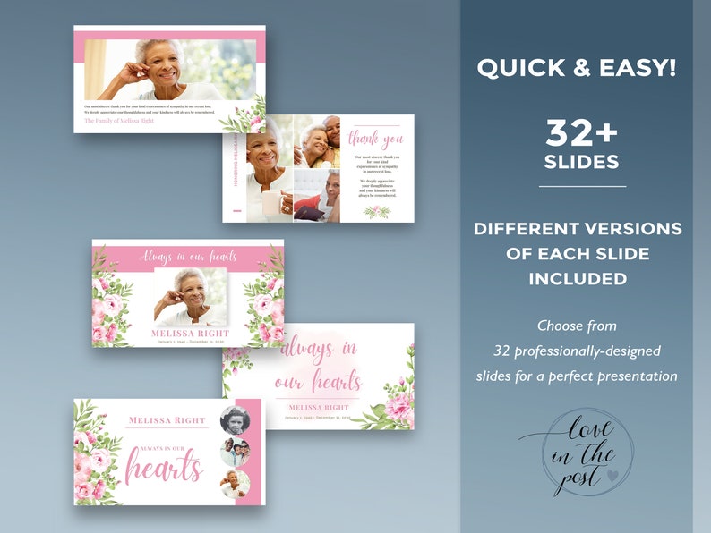 Celebration of Life Slideshow, Memorial Video Template, Life Tribute ...