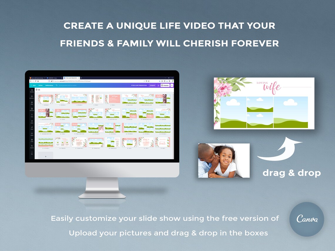 Celebration of Life Slideshow, Memorial Video Template, Life Tribute ...