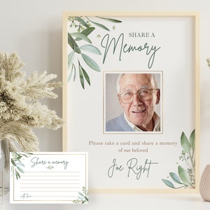 Share a Memory Editable Sign and Card for Man, Printable With Photo ...
