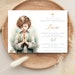 Boy First Holy Communion Illustrated Invitation Template, Boy Praying ...