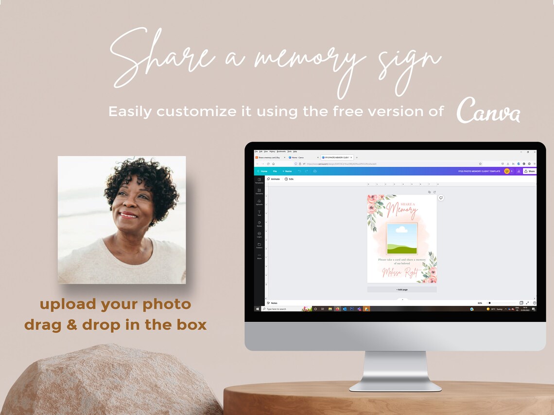 Share a Memory Editable Sign Card Share a Memory Printable | Etsy