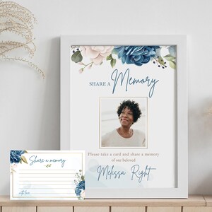 Share a Memory Photo Sign + Card Template, Share a Memory Printable ...