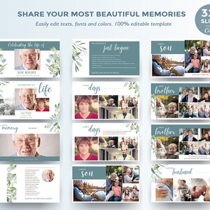 Celebration of Life Slideshow Template for Man With Music, Memorial ...