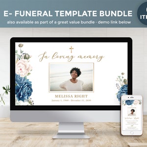 Virtual Funeral Background, ZOOM Template for Virtual Memorial Service ...