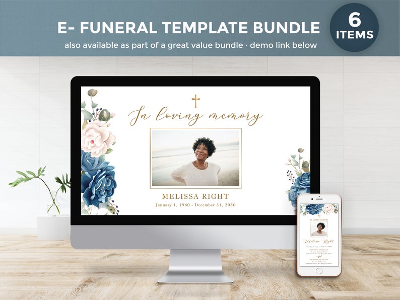 Virtual Funeral Background ZOOM Template for Virtual Memorial - Etsy