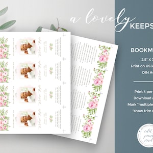 Pink Roses Memorial Card for Remembrance, Celebration of Life Floral ...