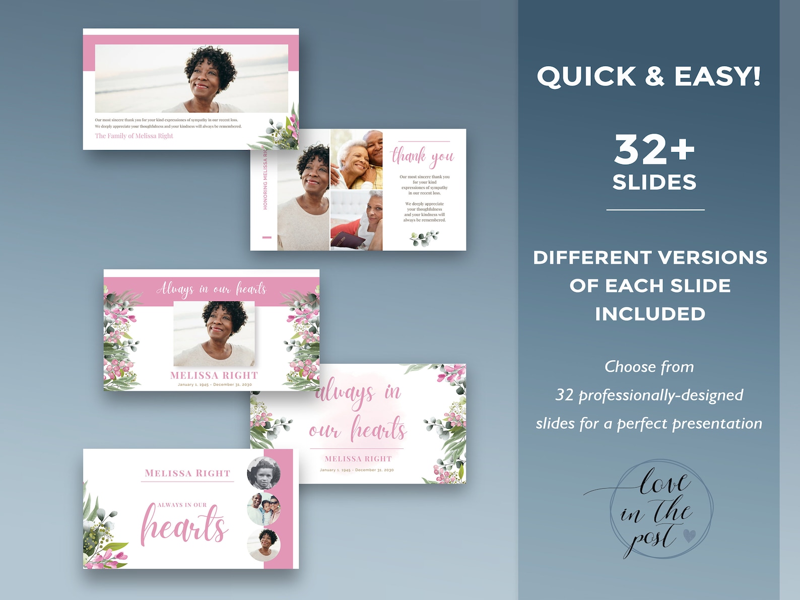 Editable Funeral Slideshow Template Memorial Video Template | Etsy