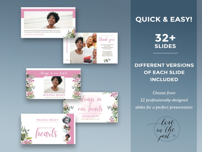 Editable Funeral Slideshow Template Memorial Video Template | Etsy