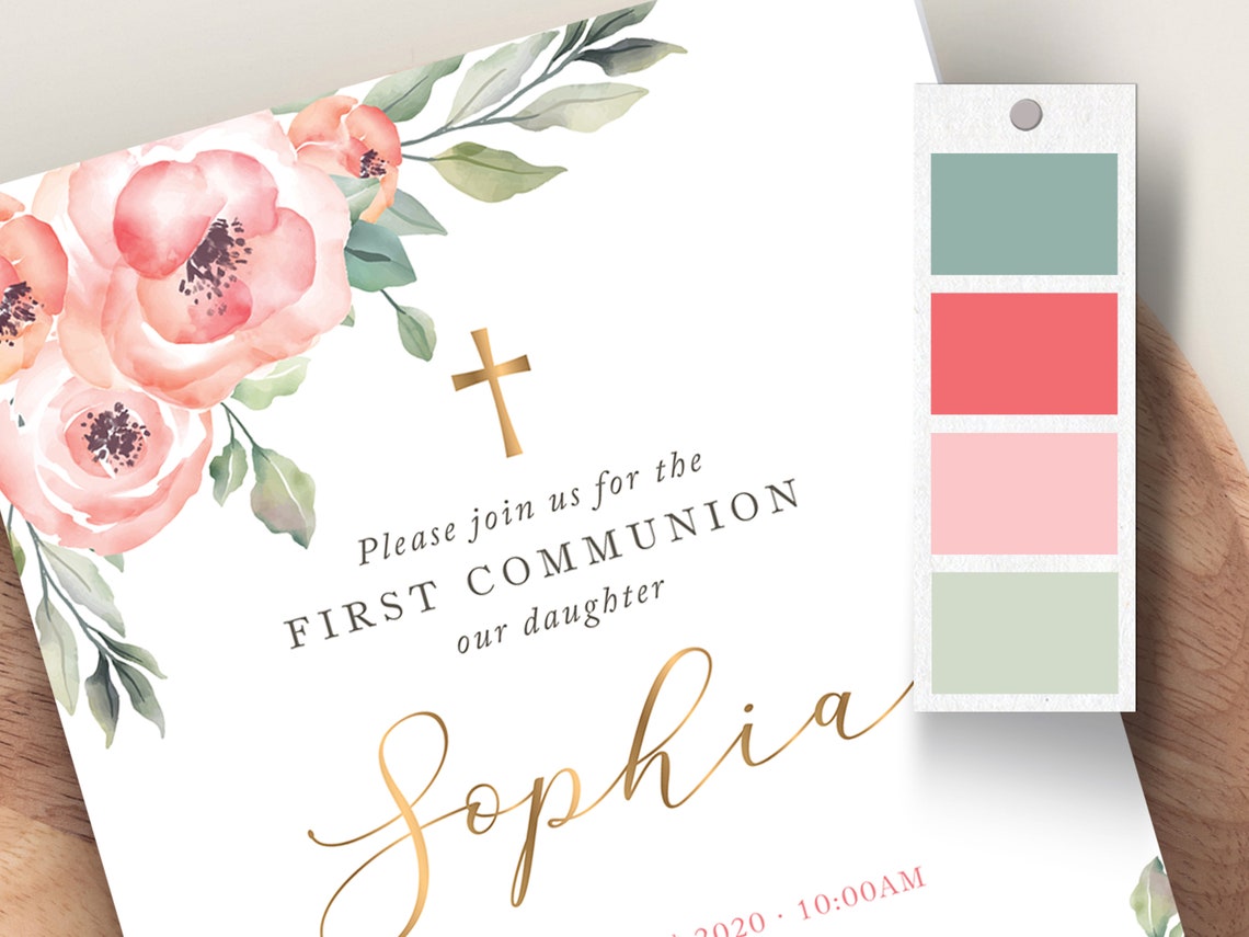 First Communion Templates Set for Girl Holy Communion | Etsy