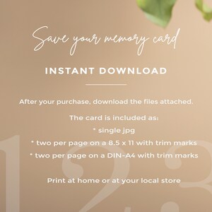 Share a Memory Editable Sign + Card, Share a Memory Printable With ...