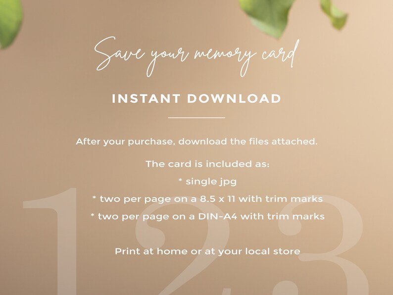 Share a Memory Editable Sign + Card, Share a Memory Printable With ...