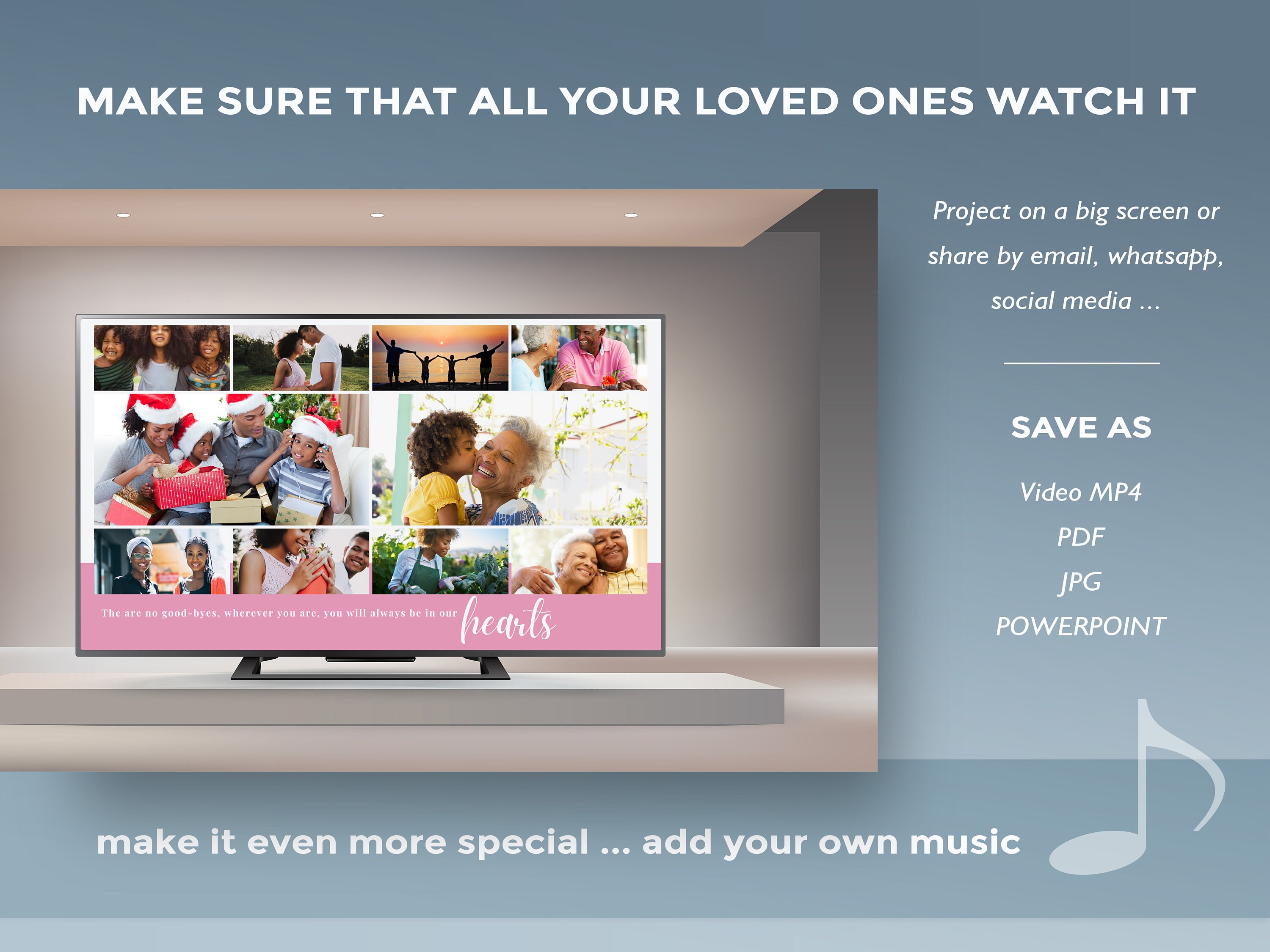 Editable Funeral Slideshow Template, Memorial Video Template, Life ...