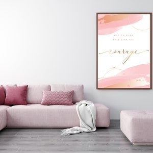 Courage Scripture Wall Art Christian Encouraging Print - Etsy