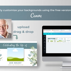 Electronic Funeral Screensaver Templates for Man, ZOOM Memorial ...