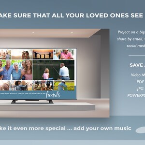 Funeral Photo Video Template for Man, Memorial Service Slideshow, Life ...