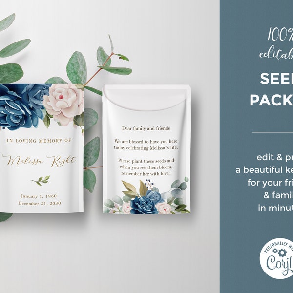 Seed Packet Template - Etsy