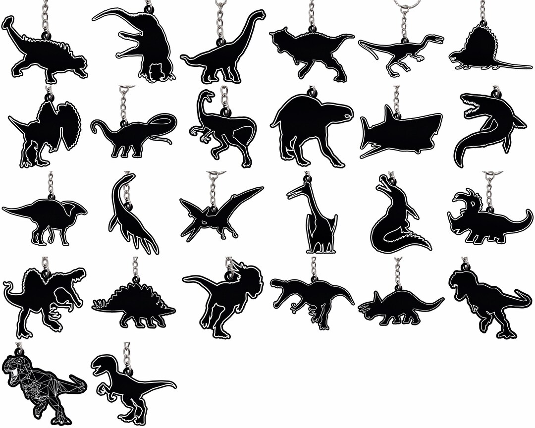Dinosaur Keyrings - Etsy