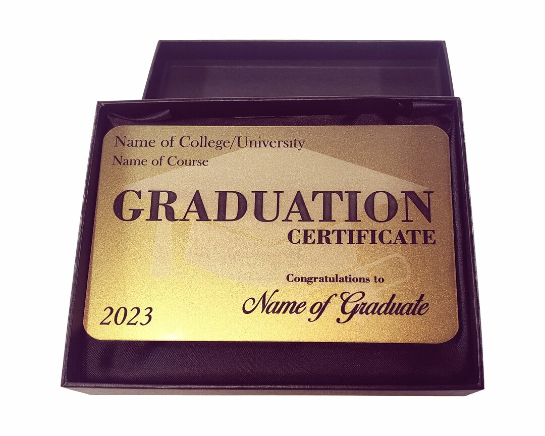 Personalised Graduation Congratulations Certificate Acrylic Plaque - Etsy